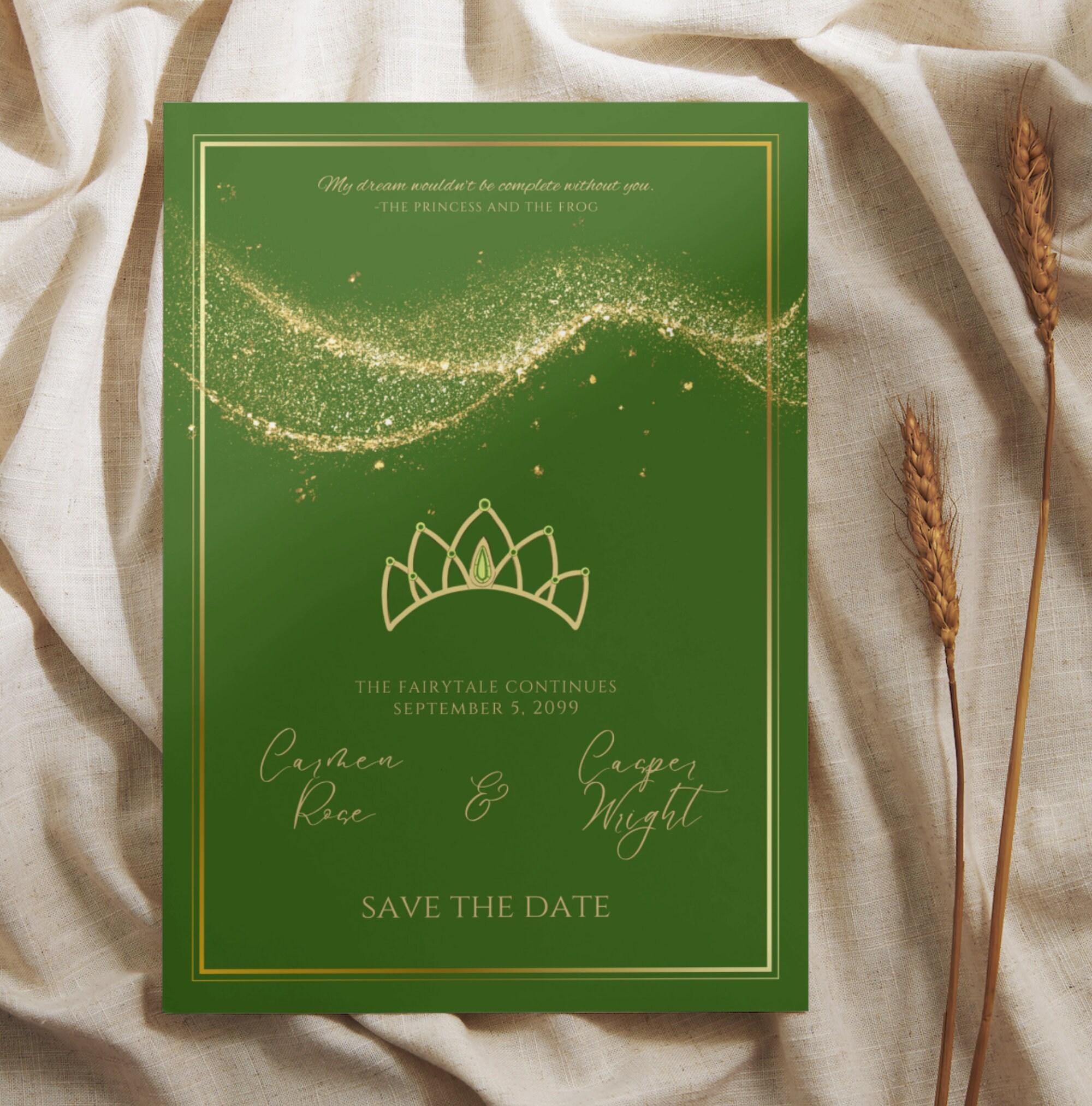 Frog Princess Wedding Invitation, Fairytale Wedding Invitation ...
