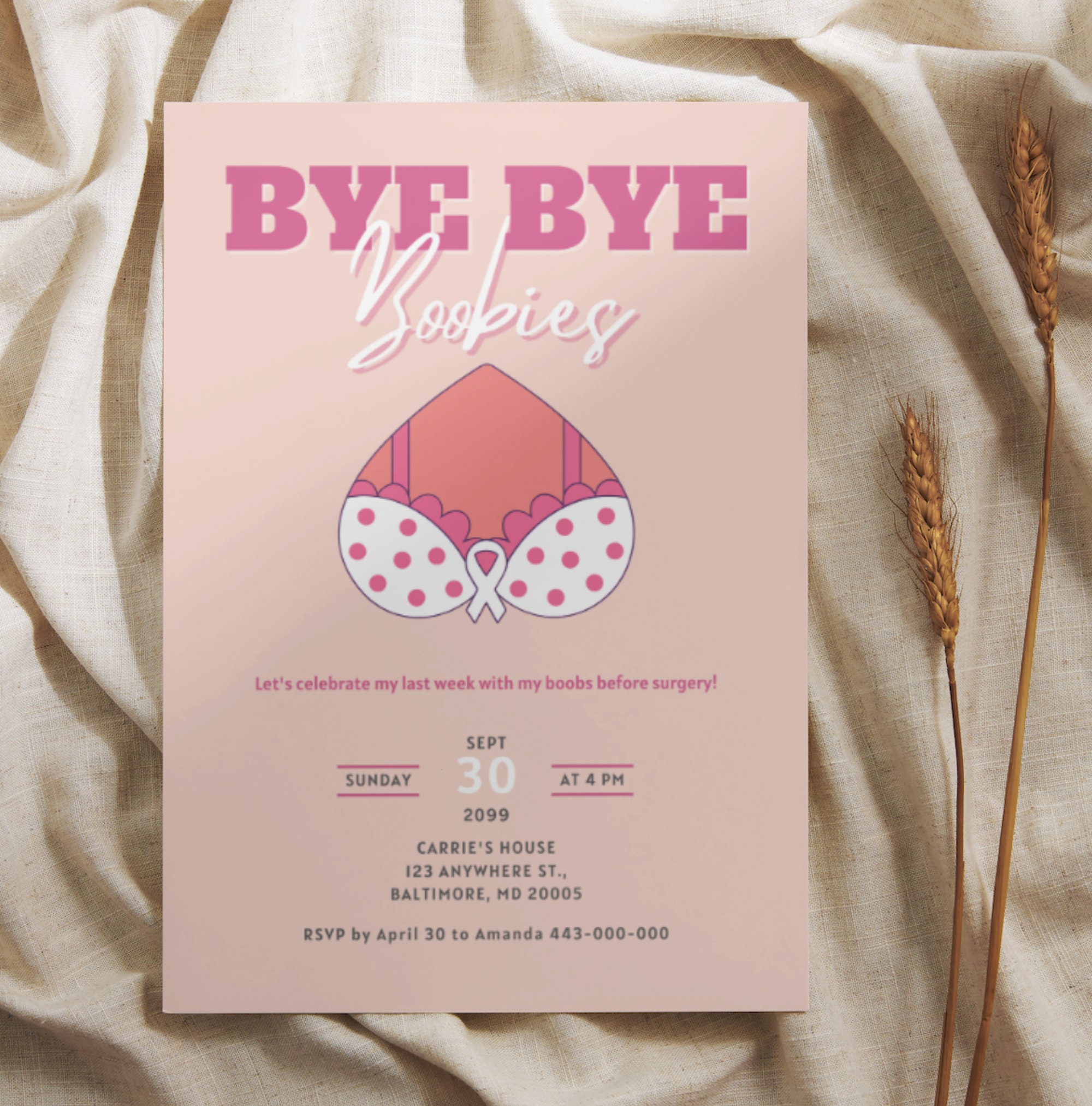 Breast Cancer Party Bundle, Breast Cancer Activity, Breast Cancer Party ...