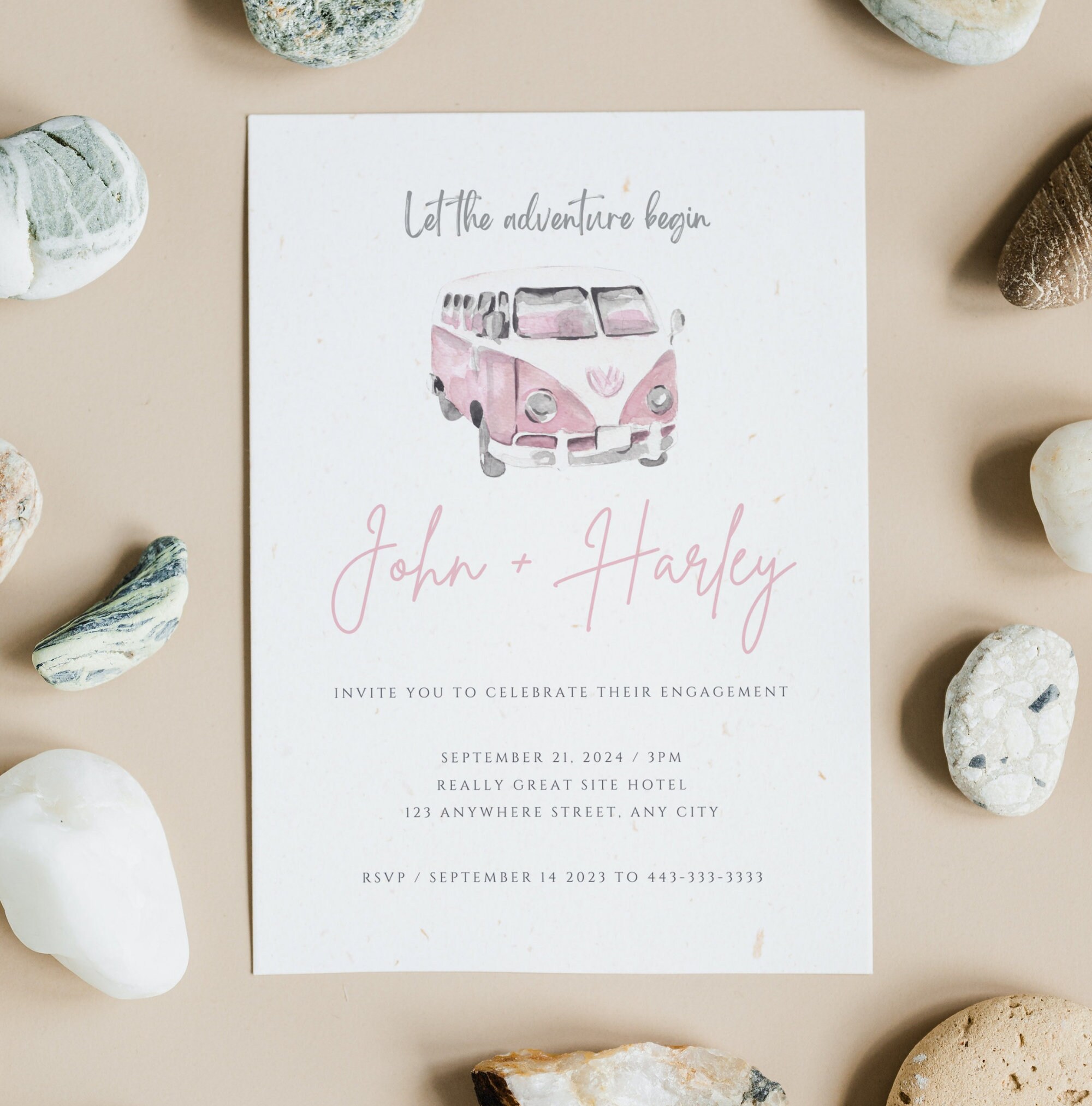 RV Party Invitation, RV Wedding Invitation, Travel Wedding Invitation ...