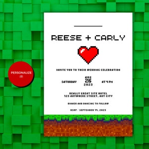 Video Game Wedding Invitation, Gamer Wedding Invitation, Nerdy Wedding ...