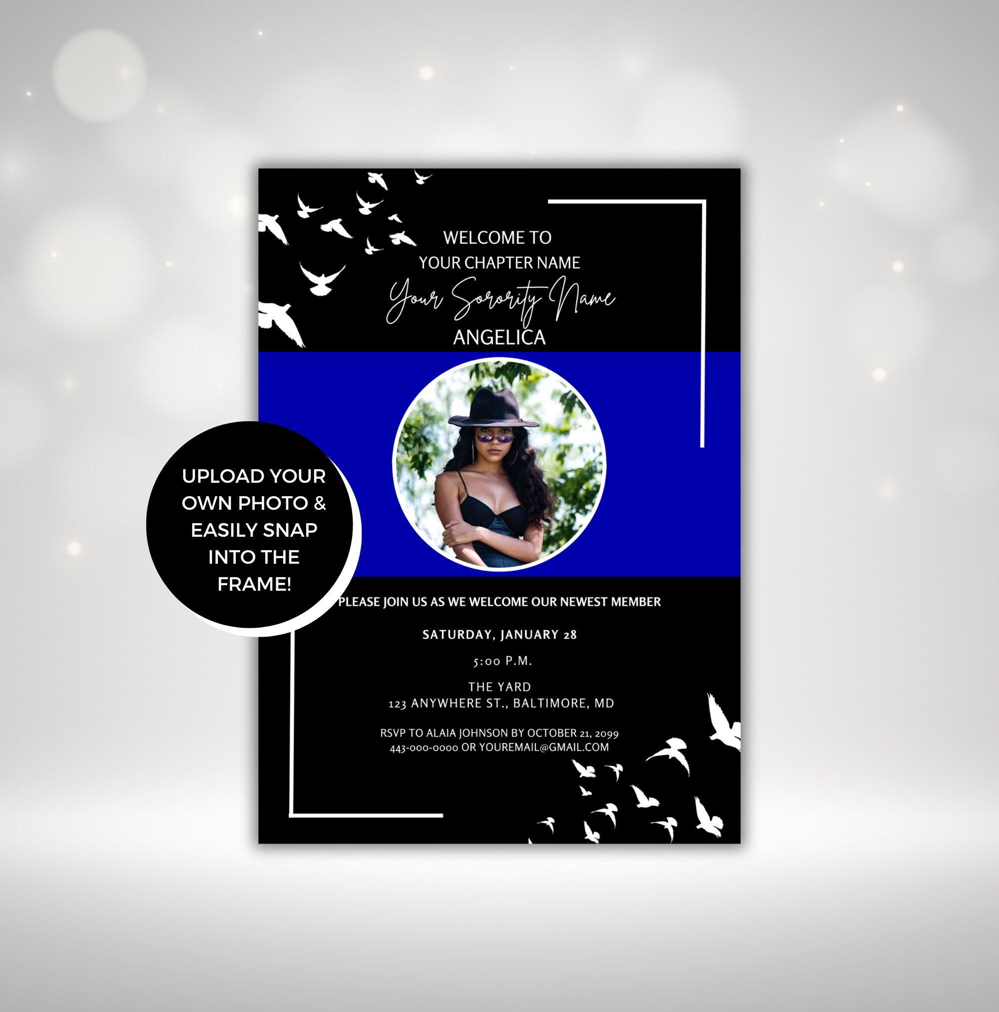 Sorority Flyer, Probate Invite, Zeta Flyer, Zeta Invitation, Probate ...