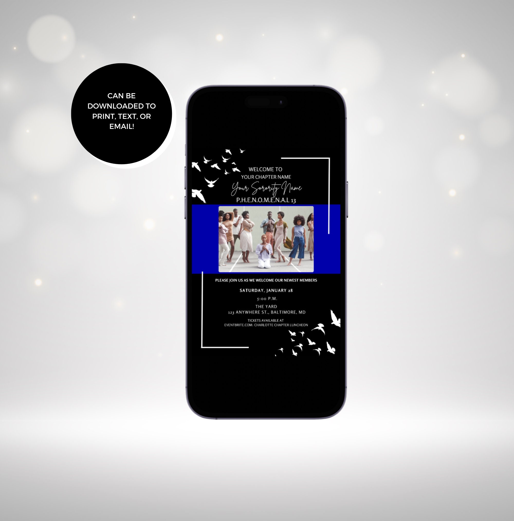 Sorority Flyer, Probate Invite, Zeta Flyer, Zeta Invitation, Probate ...