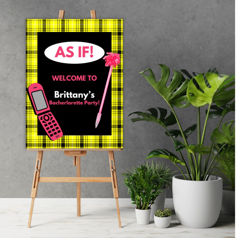 Clueless Party Sign, 90s Welcome Sign, Clueless Welcome Sign, 90s ...