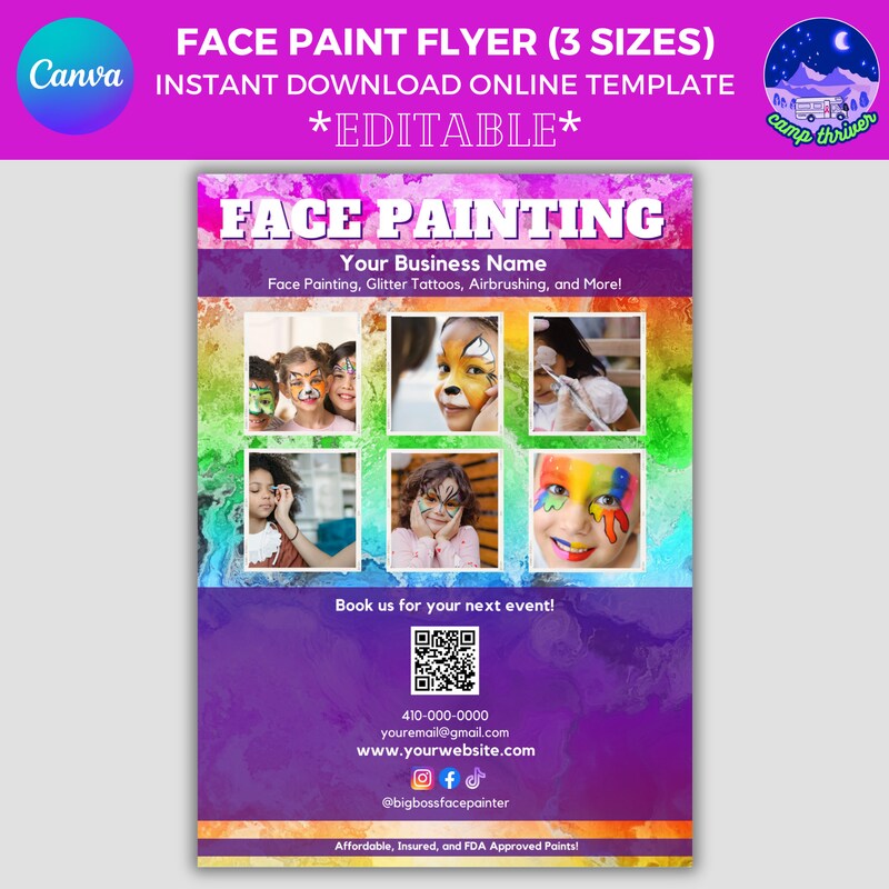 Face Painting Sign - Etsy