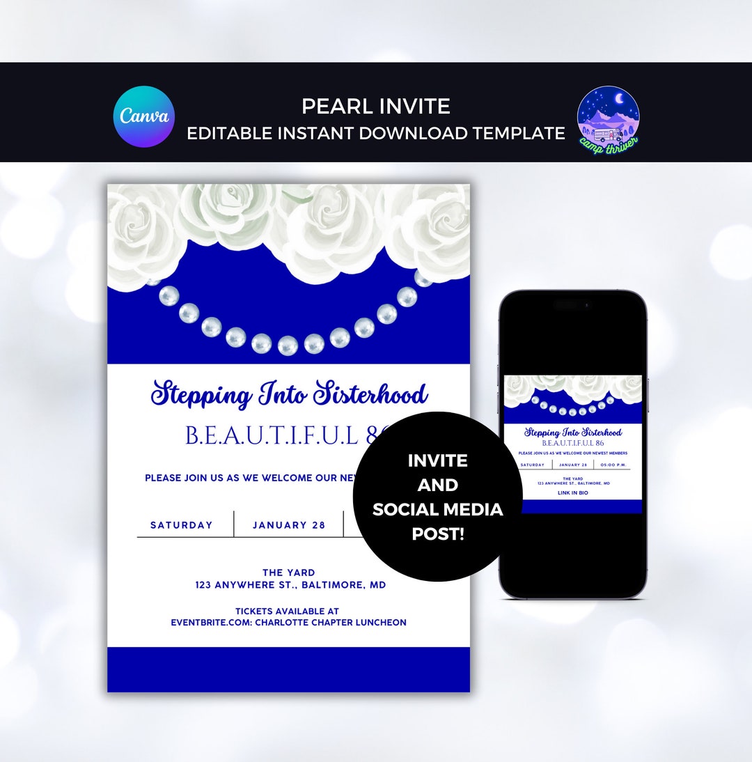 Sorority Flyer, Probate Invite, Zeta Flyer, Zeta Phi Beta Invitation ...