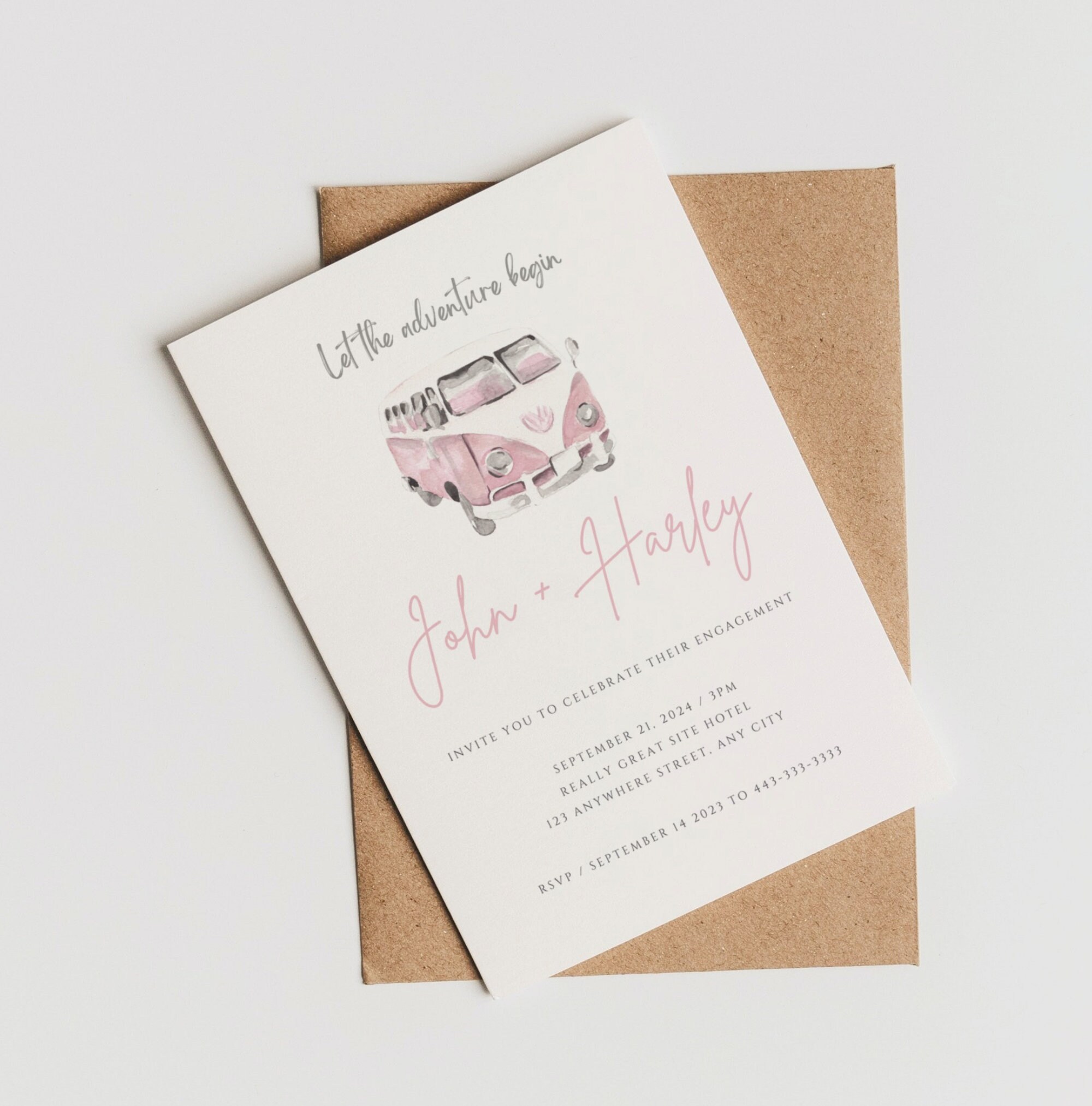 RV Party Invitation, RV Wedding Invitation, Travel Wedding Invitation ...