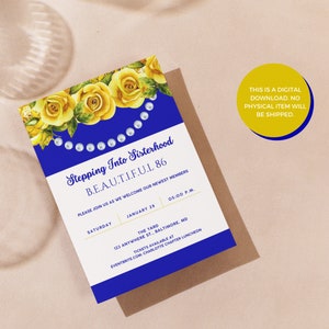 Sorority Probate Invitation Flyer: Royal Blue and Gold Template - Etsy