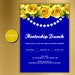 Sorority Probate Invitation Flyer: Royal Blue and Gold Template - Etsy