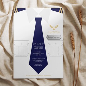 Pilot Promotion Party Invitation: Graduation, Retirement Customizable ...