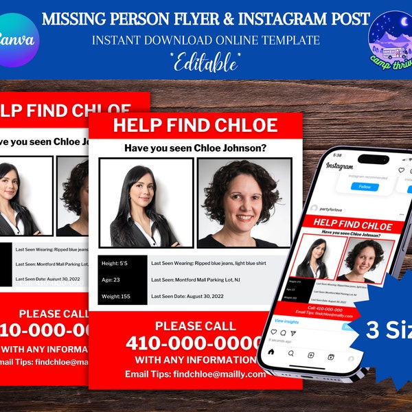 Missing Child Poster - Etsy