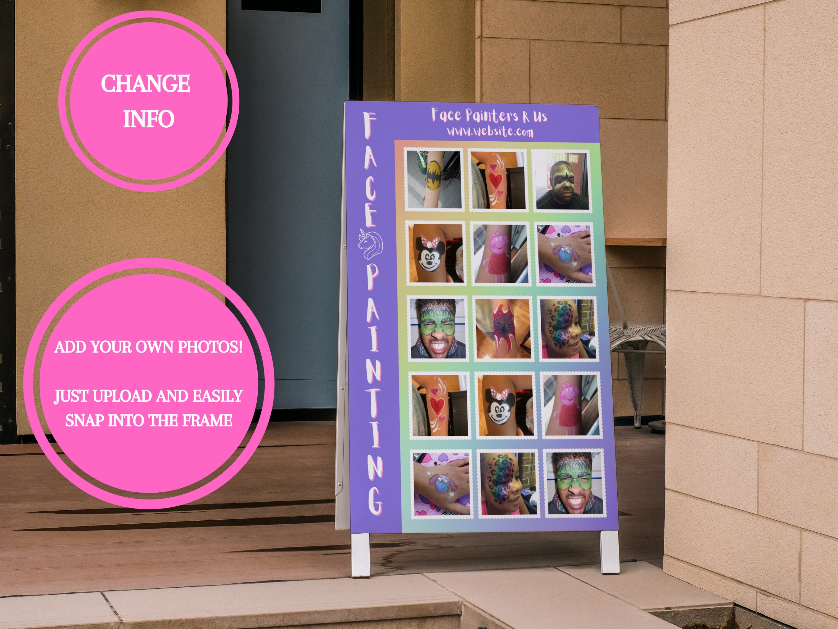 Face Painting Sign Face Painting Sign Template Face Painter - Etsy