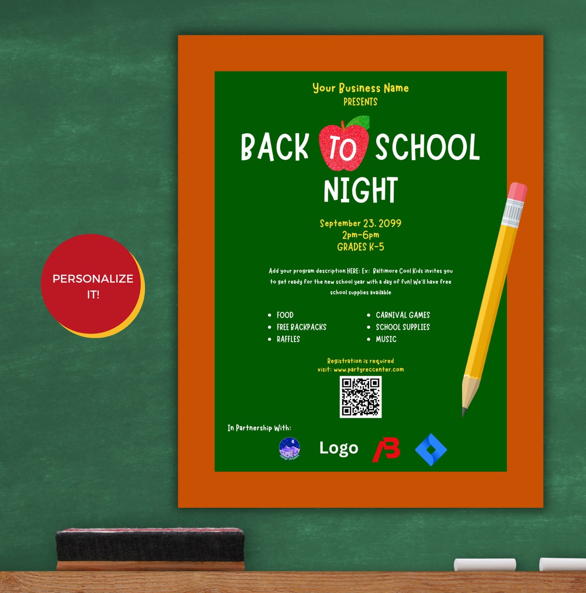 Back to School Flyer, School Event Flyer Template, Back to School Night ...