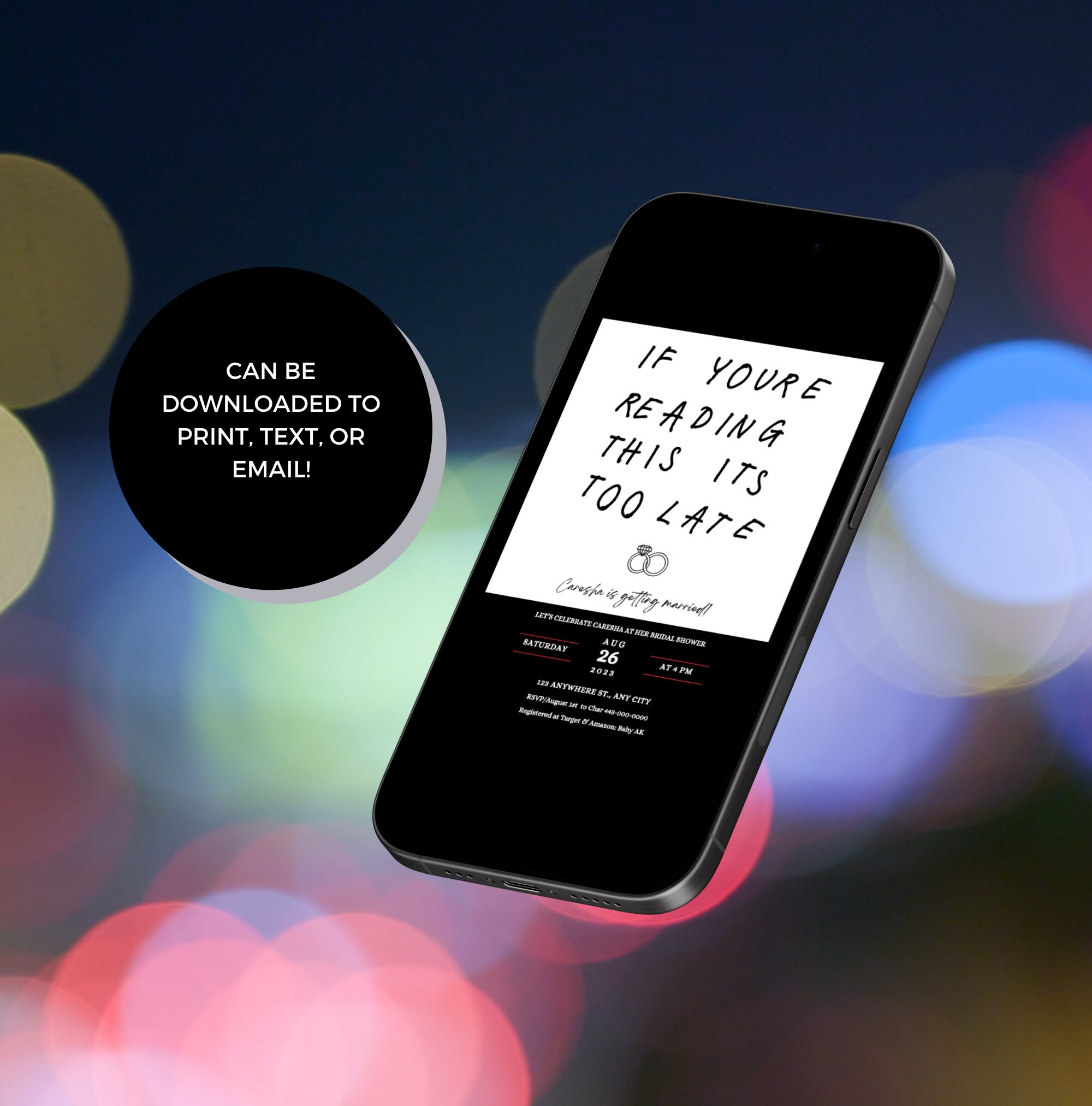 Drake Invitation, Hip Hop Bridal Shower Invite, Rap Invitation, Music ...