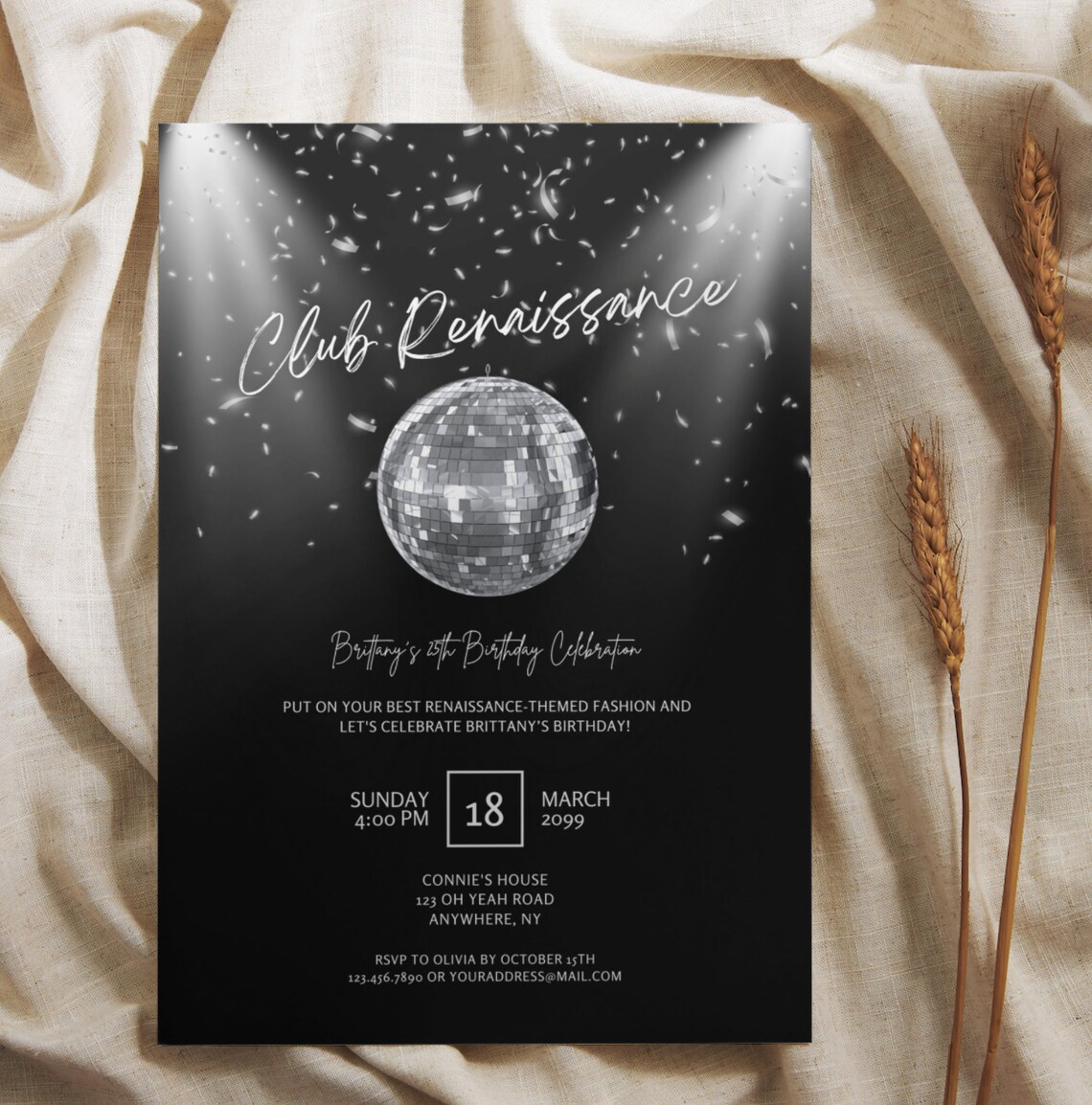 Renaissance Birthday Invitation, Hip Hop Birthday, Renaissance Birthday ...