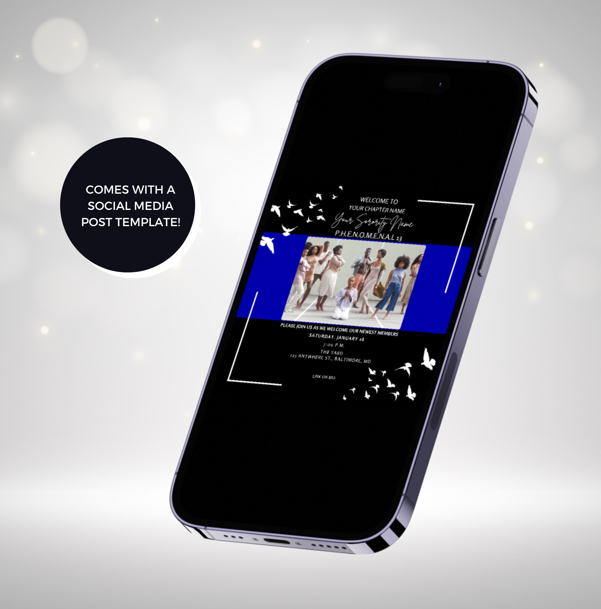 Sorority Flyer, Probate Invite, Zeta Flyer, Zeta Invitation, Probate ...