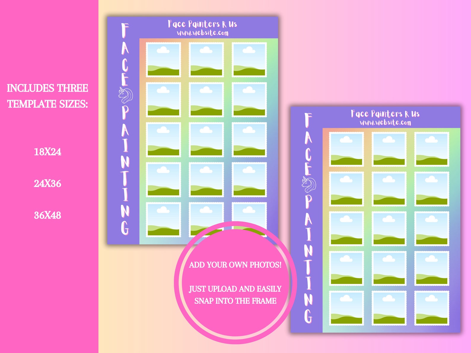 Face Painting Sign Face Painting Sign Template Face Painter - Etsy