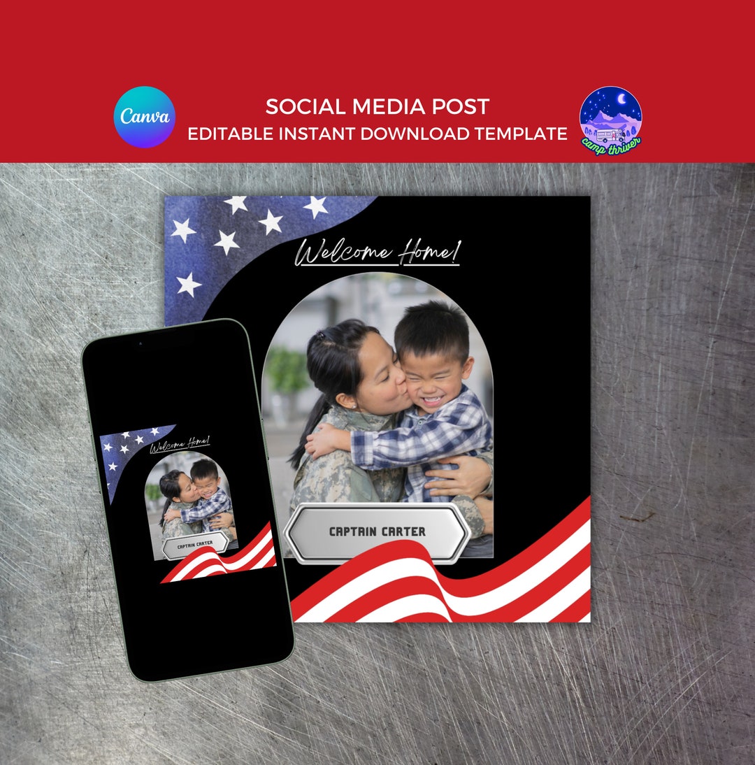 Military Social Media Post, Enlistment Post, Military Welcome Home ...