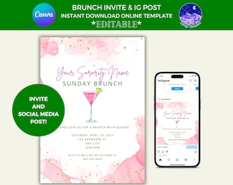 EDITABLE and Printable Who Likes Some Brunch Invitation Flyer - Etsy