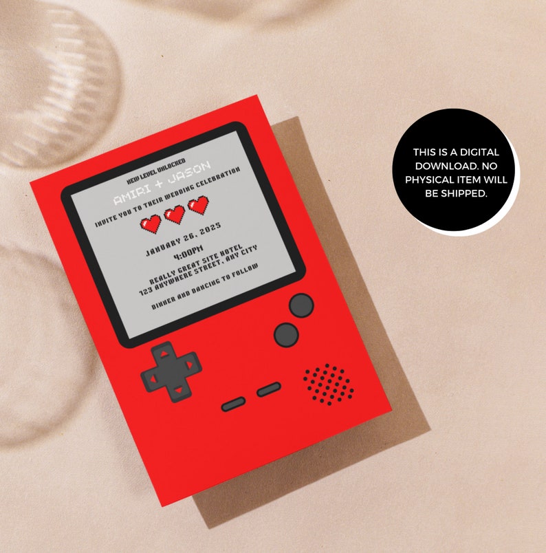 Video Game Wedding Invitation, Gamer Wedding Invitation, Nerdy Wedding ...