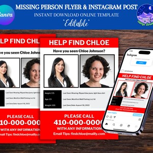 Missing Person Flyer Missing Flyer Template Missing Person - Etsy