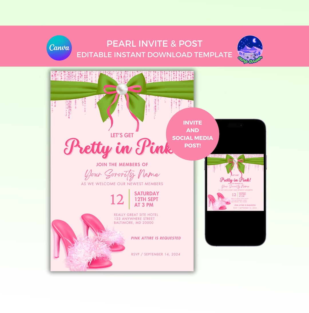 Sorority Flyer, Probate Invite, Sorority Event Flyer, Alpha Kappa ...