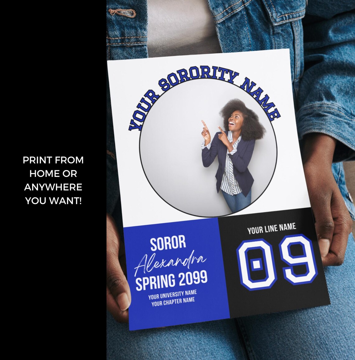 Editable Sorority Sign Template: New Member Probate, Crossing, Wall ...