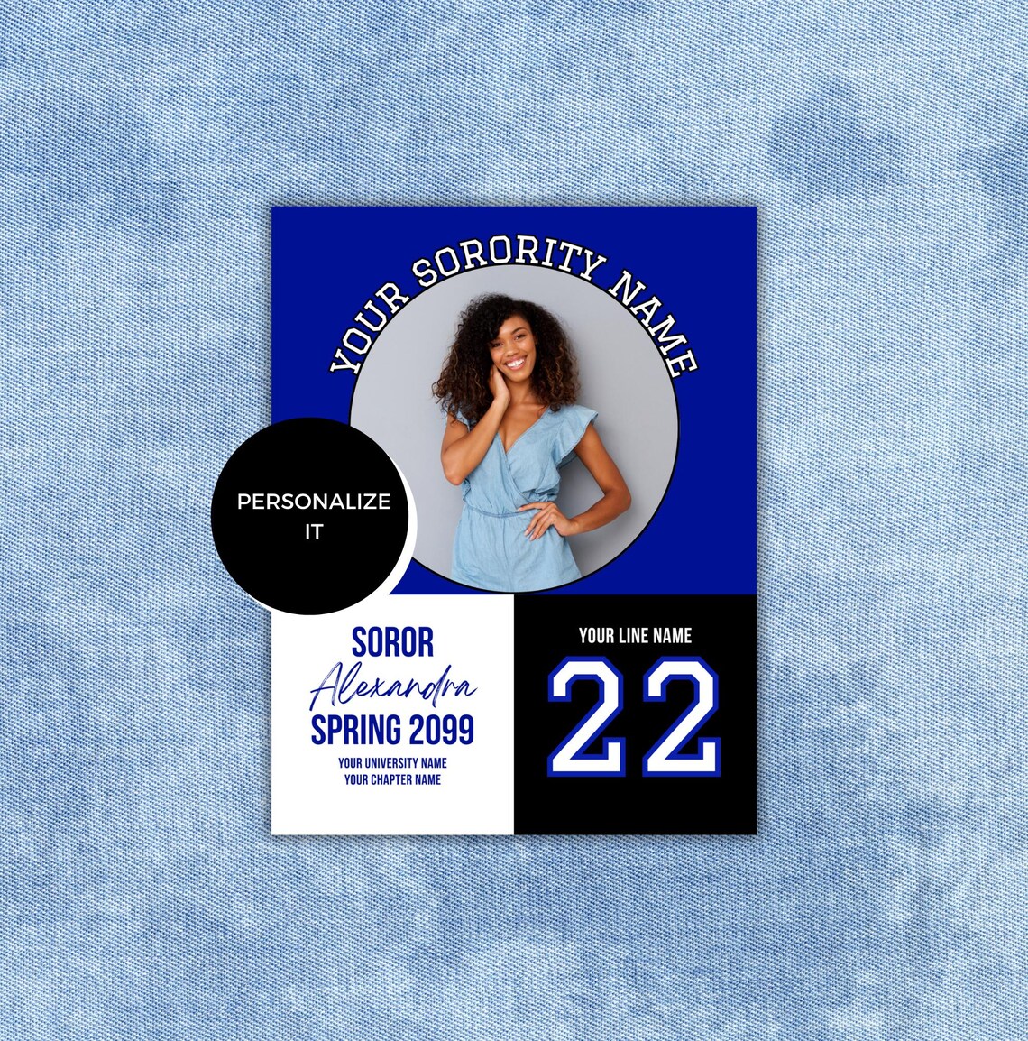 Editable Sorority Sign Template: New Member Probate, Crossing, Wall ...