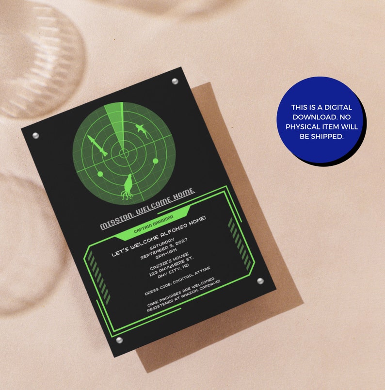 Radar Party Invitation, Boot Camp Invitation, Military Retirement ...