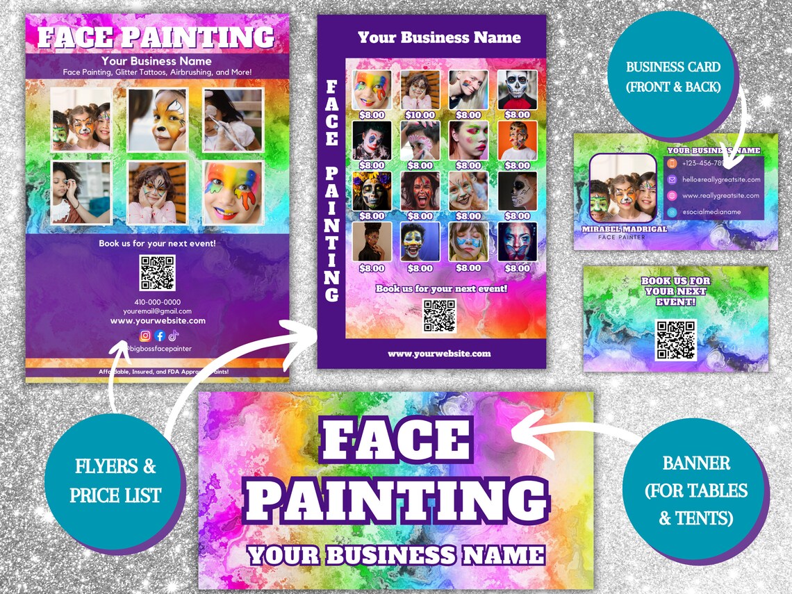 Face Painting Sign Face Painting Sign Template Face Painter - Etsy