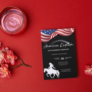 Cowboy Carter Invitation, 4th of July Invite, American Requiem Theme ...