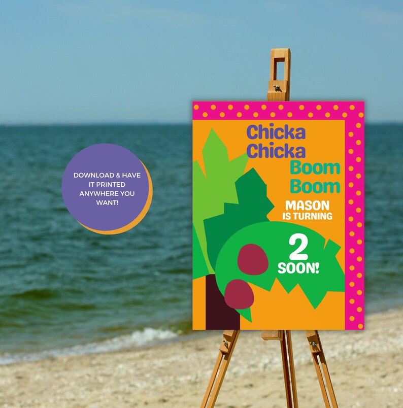 Chicka Chicka Boom Boom Welcome Sign, Storybook Welcome Sign, Book Baby ...