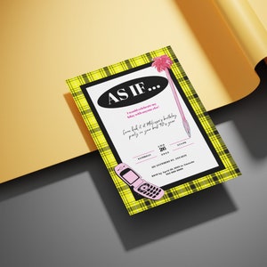90s Birthday Party Invitation, Clueless Birthday Invite, 90s Invitation ...
