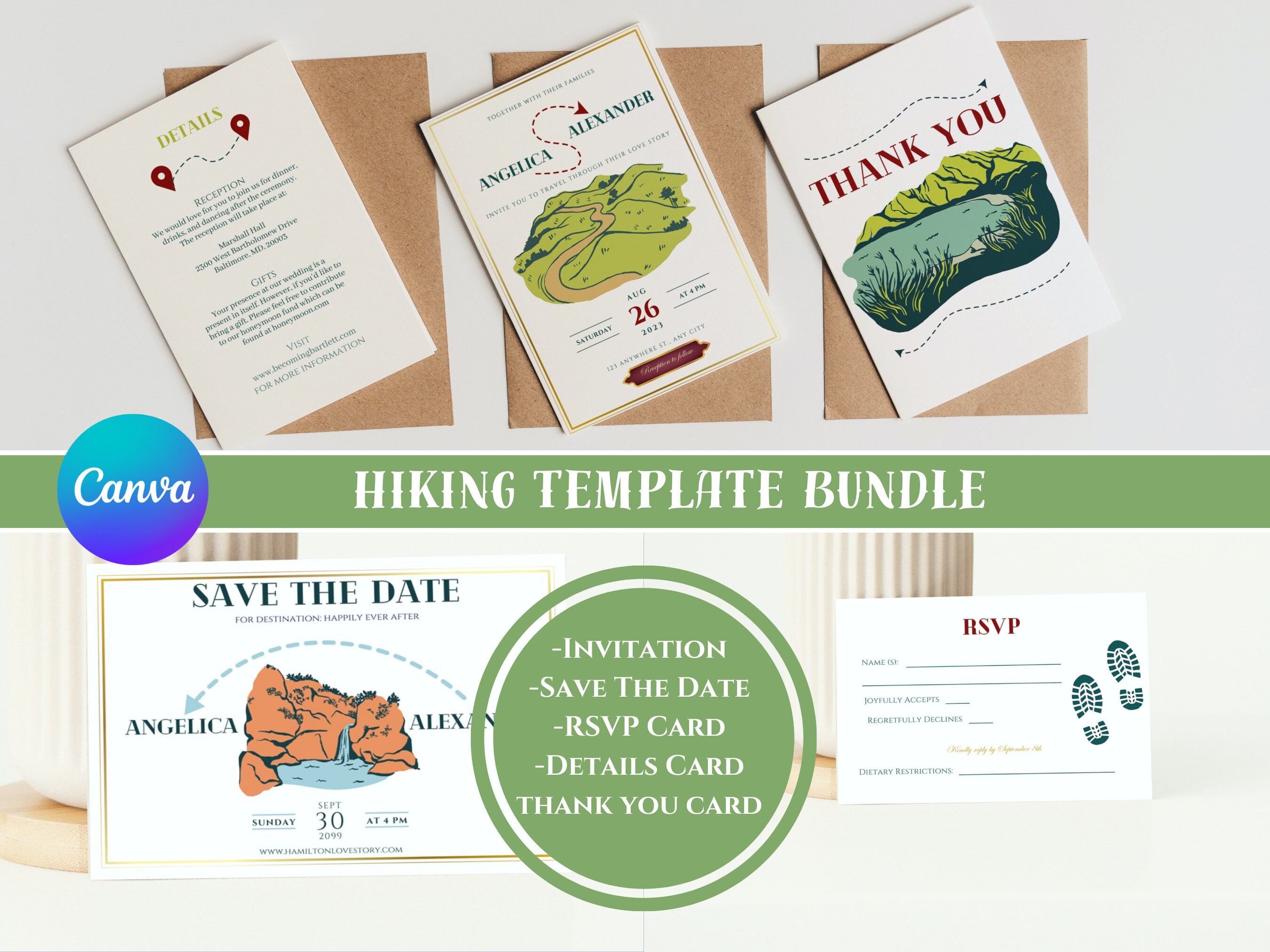 National Park Wedding Invitation Travel Wedding Invitation - Etsy