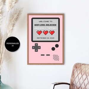 Video Game Welcome Sign, Gamer Welcome Sign, Nerdy Wedding Sign, Retro ...