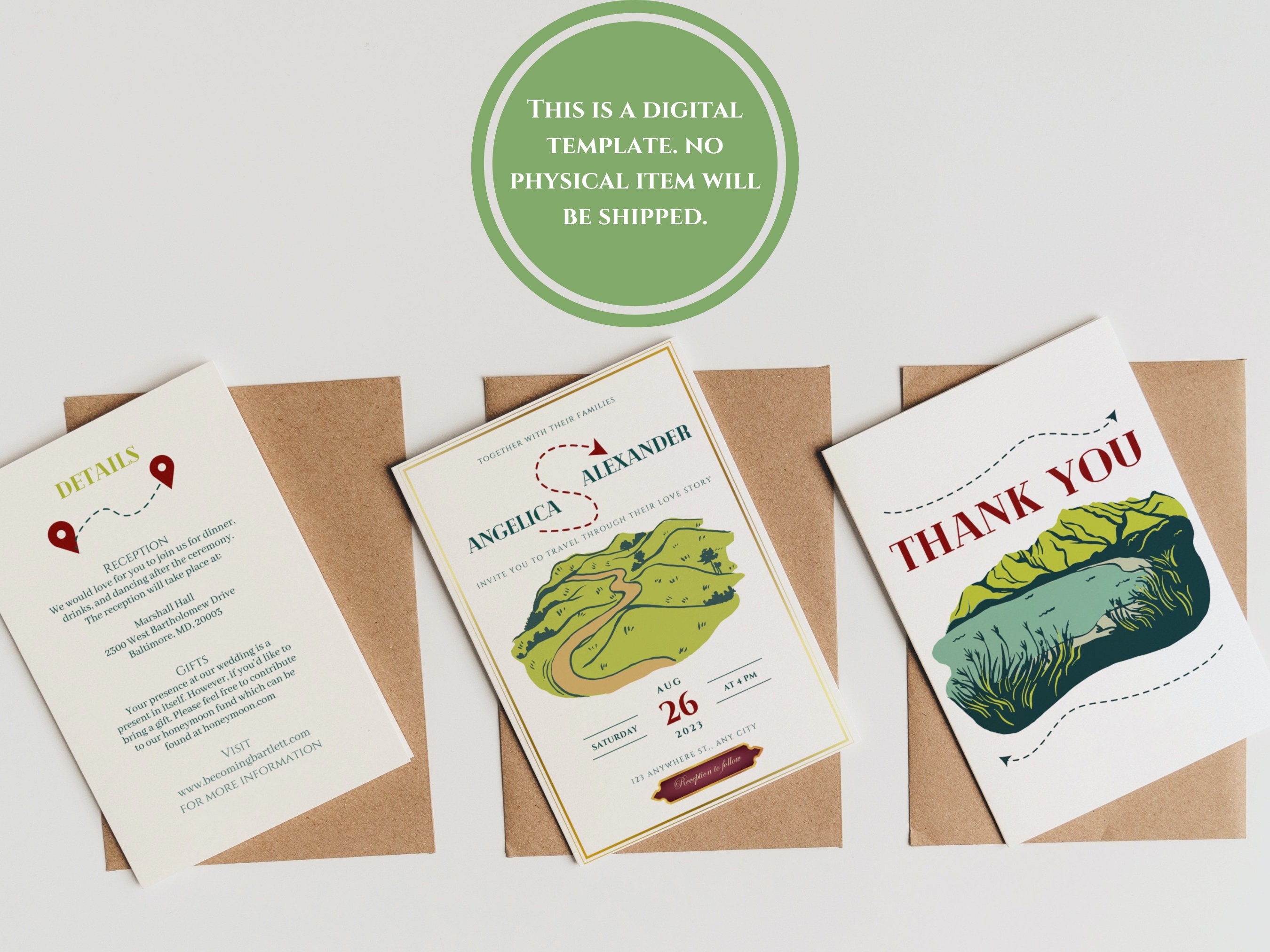 National Park Wedding Invitation Travel Wedding Invitation - Etsy