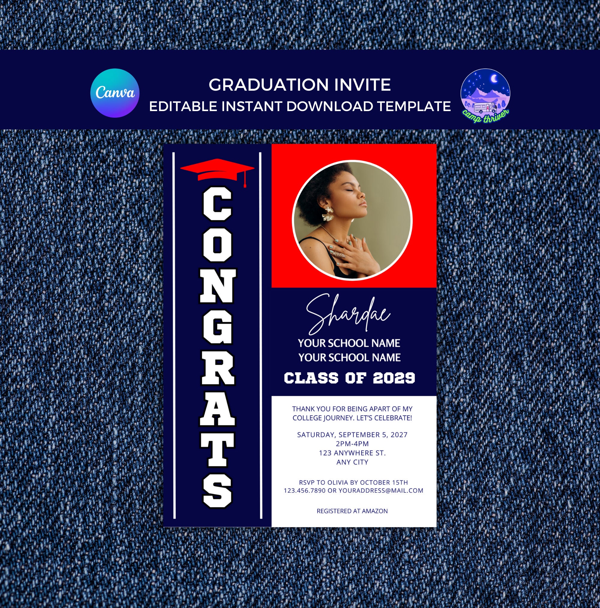 HBCU Graduation Invitation, Howard Graduation Invitation, HU Invitation ...