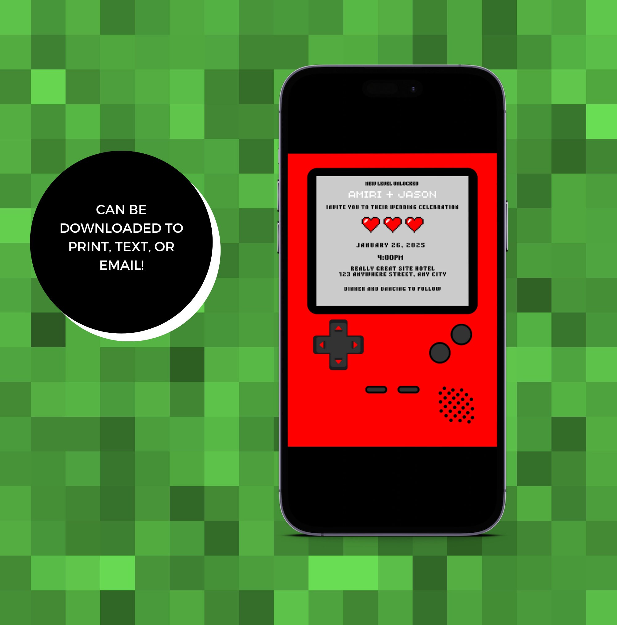 Video Game Wedding Invitation, Gamer Wedding Invitation, Nerdy Wedding ...