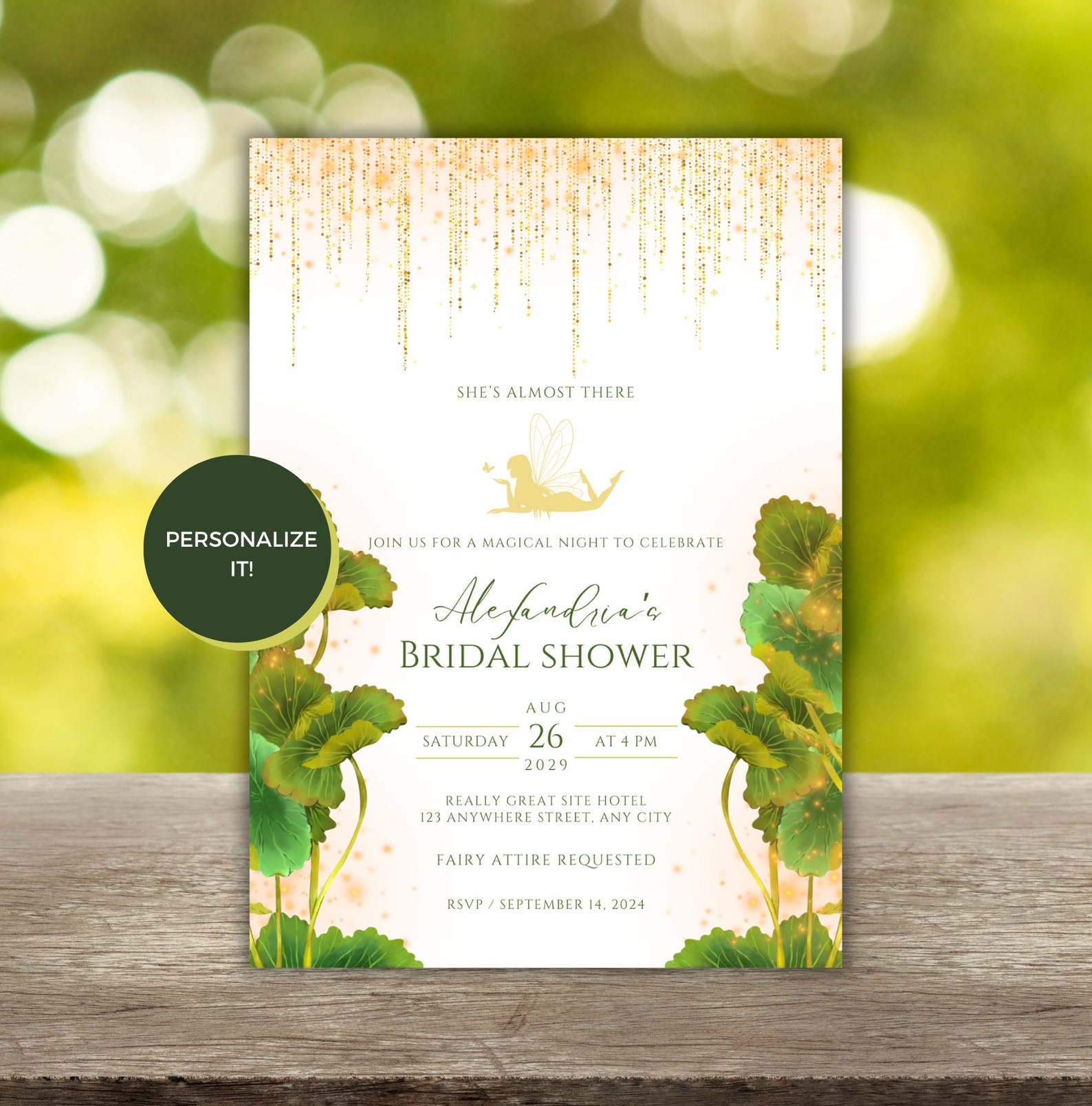 Fairy Bridal Shower Invite, Fairy Birthday Invite, Fairy Wedding ...