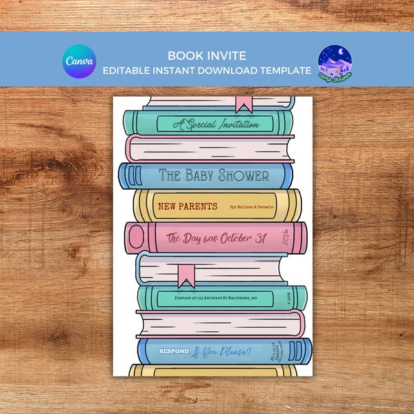 Book Themed Baby Shower Invitations - Etsy