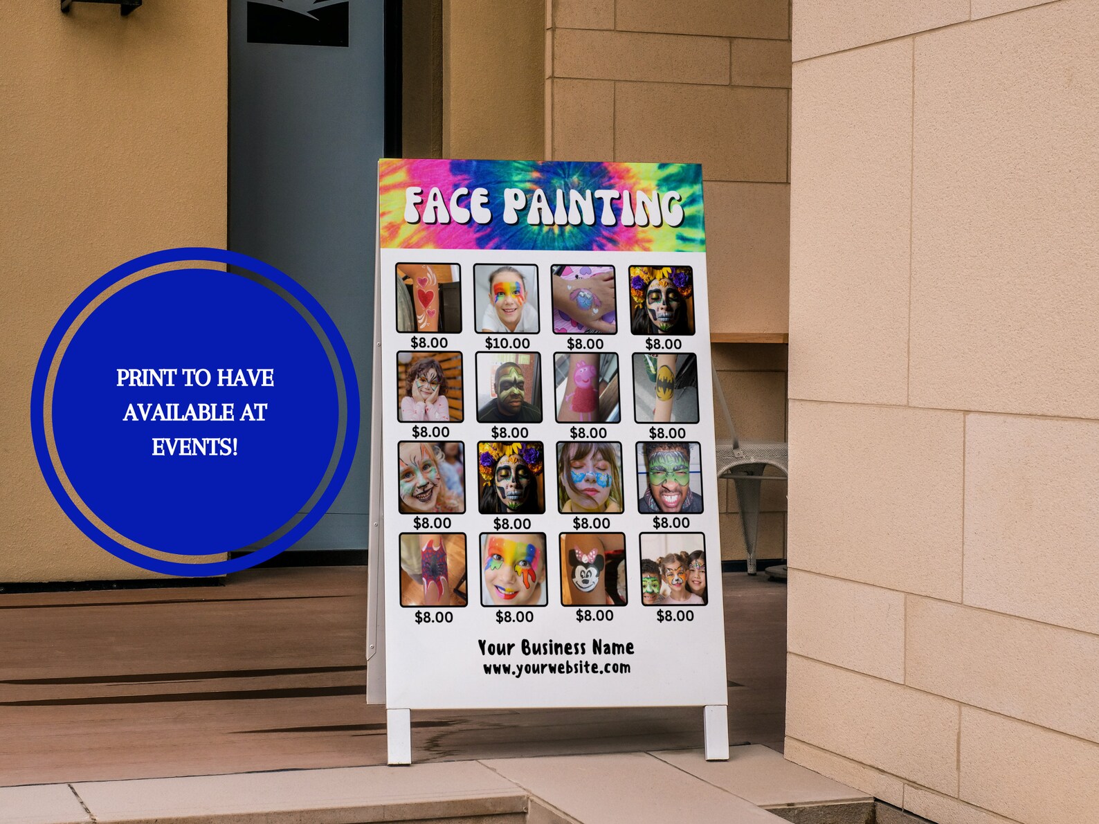Face Painting Sign Face Painting Sign Template Face Paint - Etsy