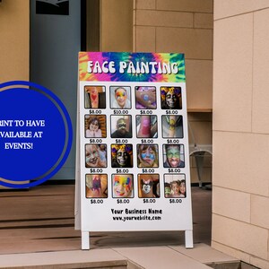 Face Painting Sign Face Painting Sign Template Face Paint - Etsy