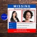 Editable Missing Person Flyer Template: Social Media & Poster (digital ...