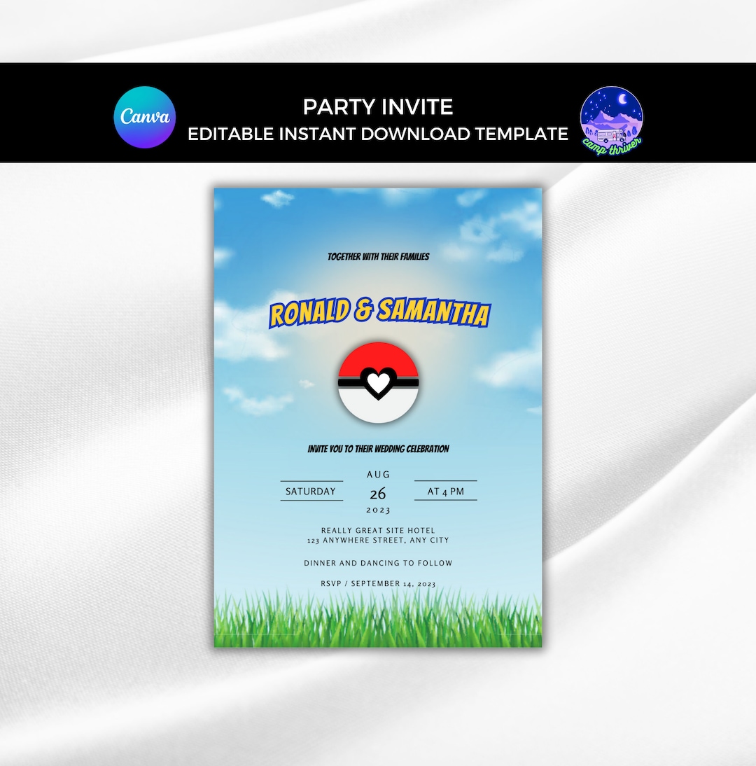 Video Game Wedding Invitation: Nerdy Gamer Invite Template (digital ...