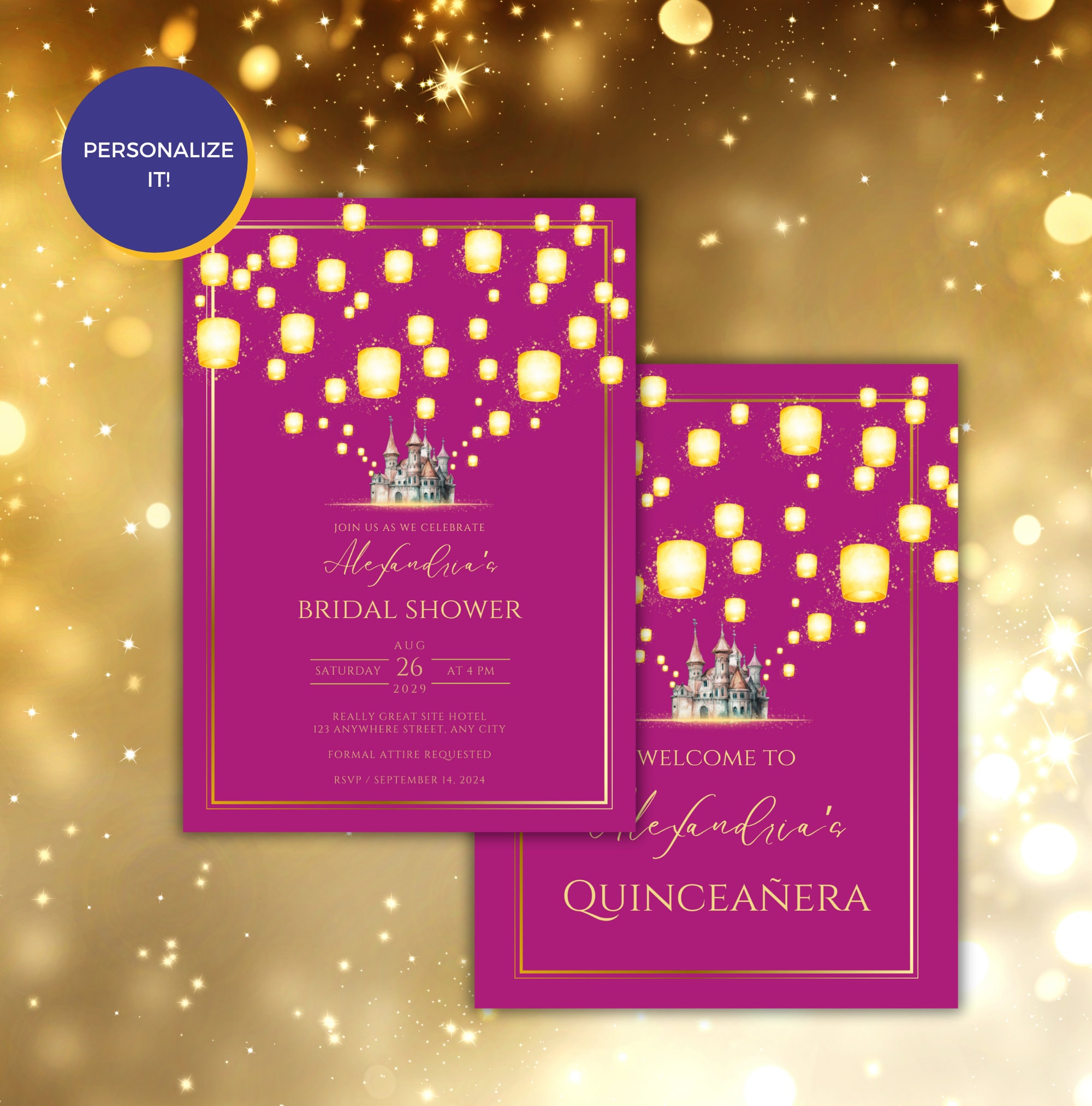 Lantern Sweet Sixteen Invitation, Fairytale Sweet 16 Invitation ...