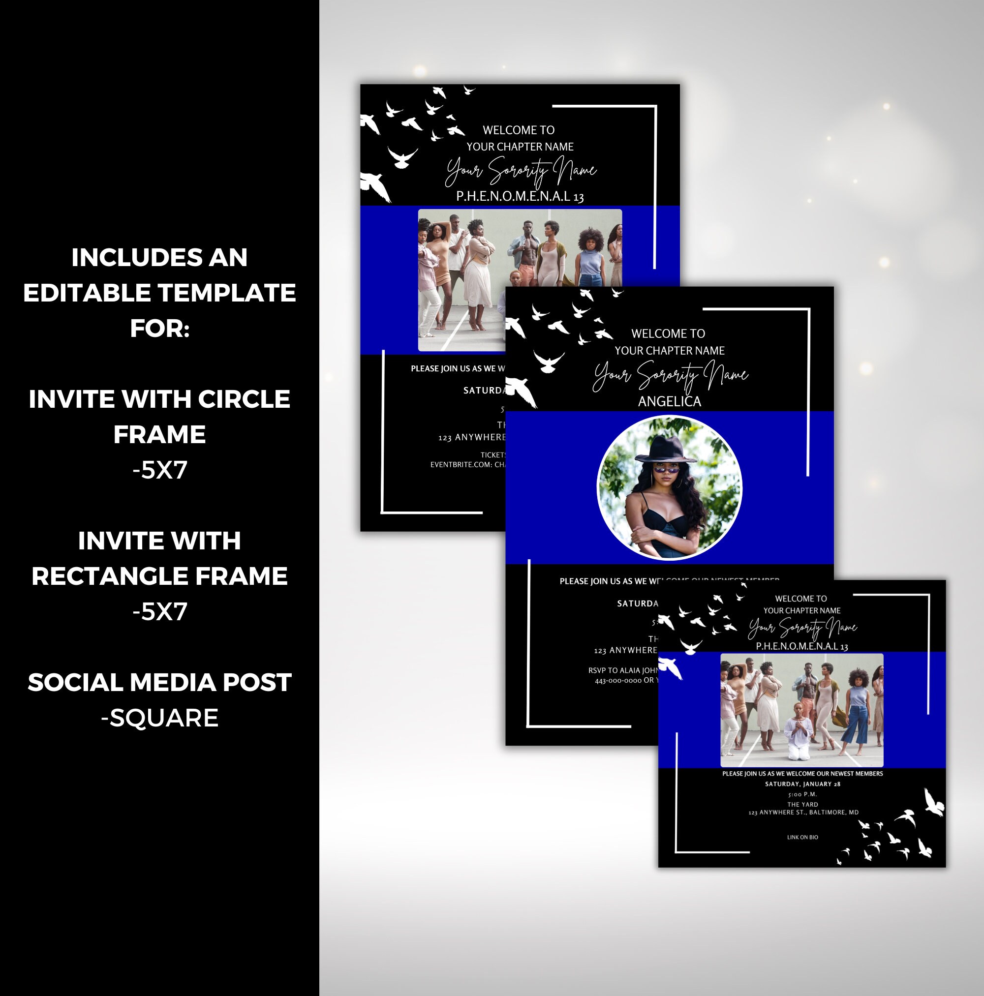 Sorority Flyer, Probate Invite, Zeta Flyer, Zeta Invitation, Probate ...