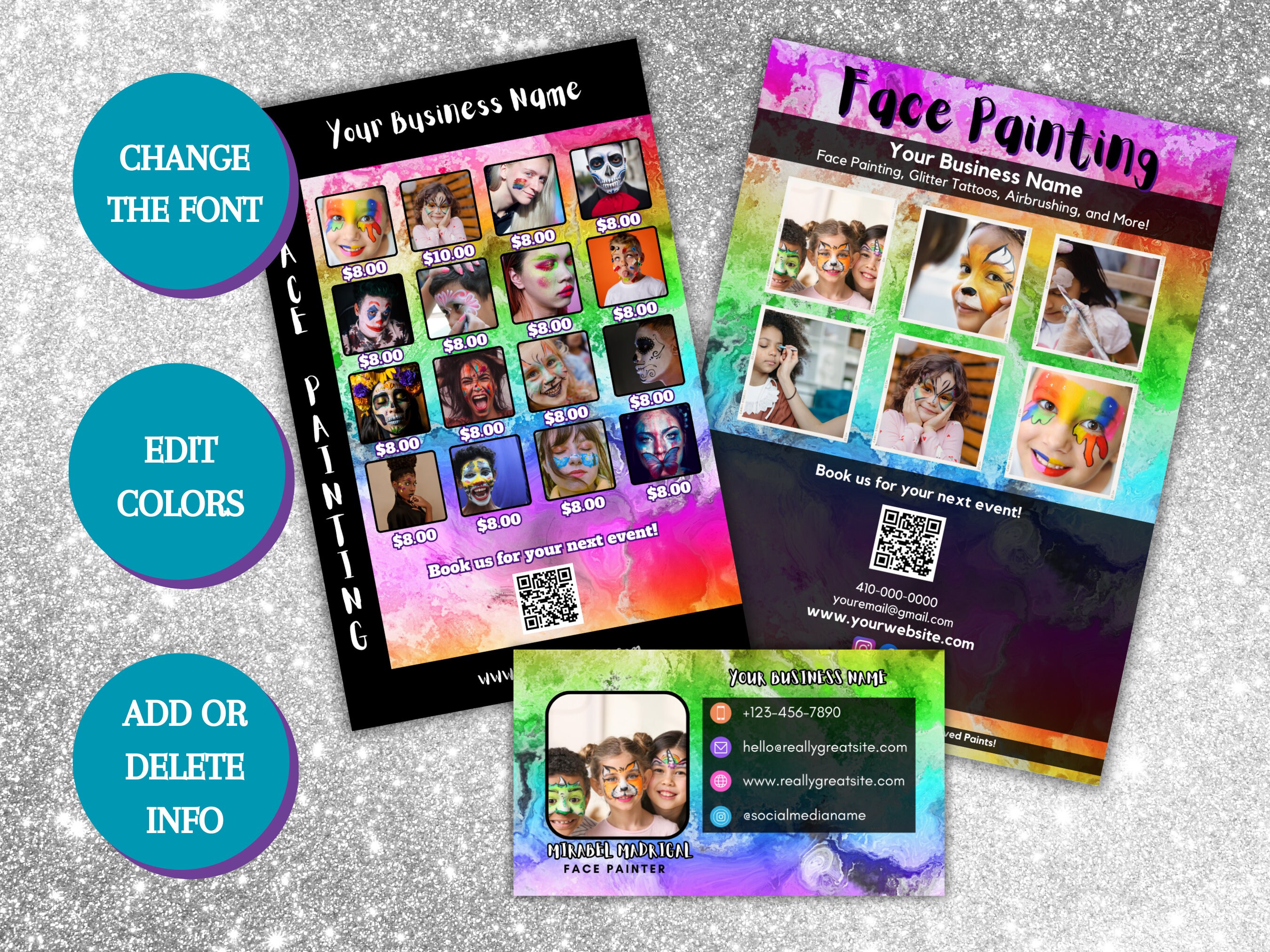 Face Painting Sign Face Painting Sign Template Face Painter - Etsy