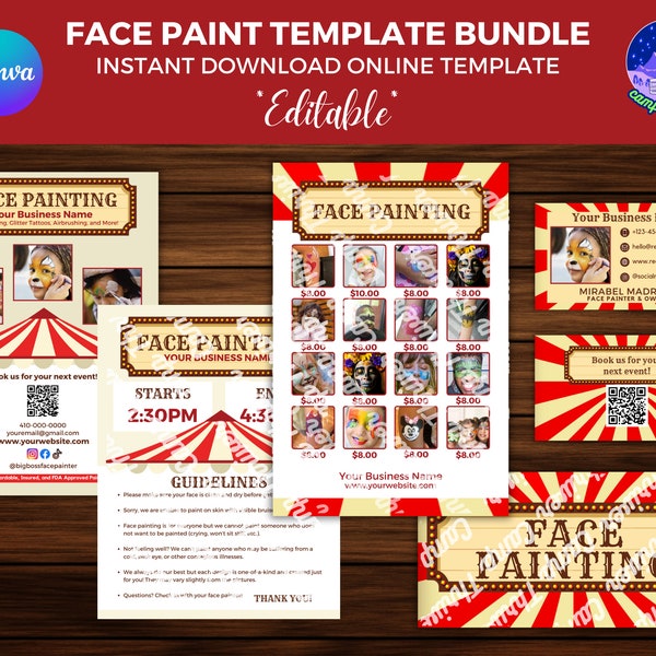 Carnival Menu Template - Etsy