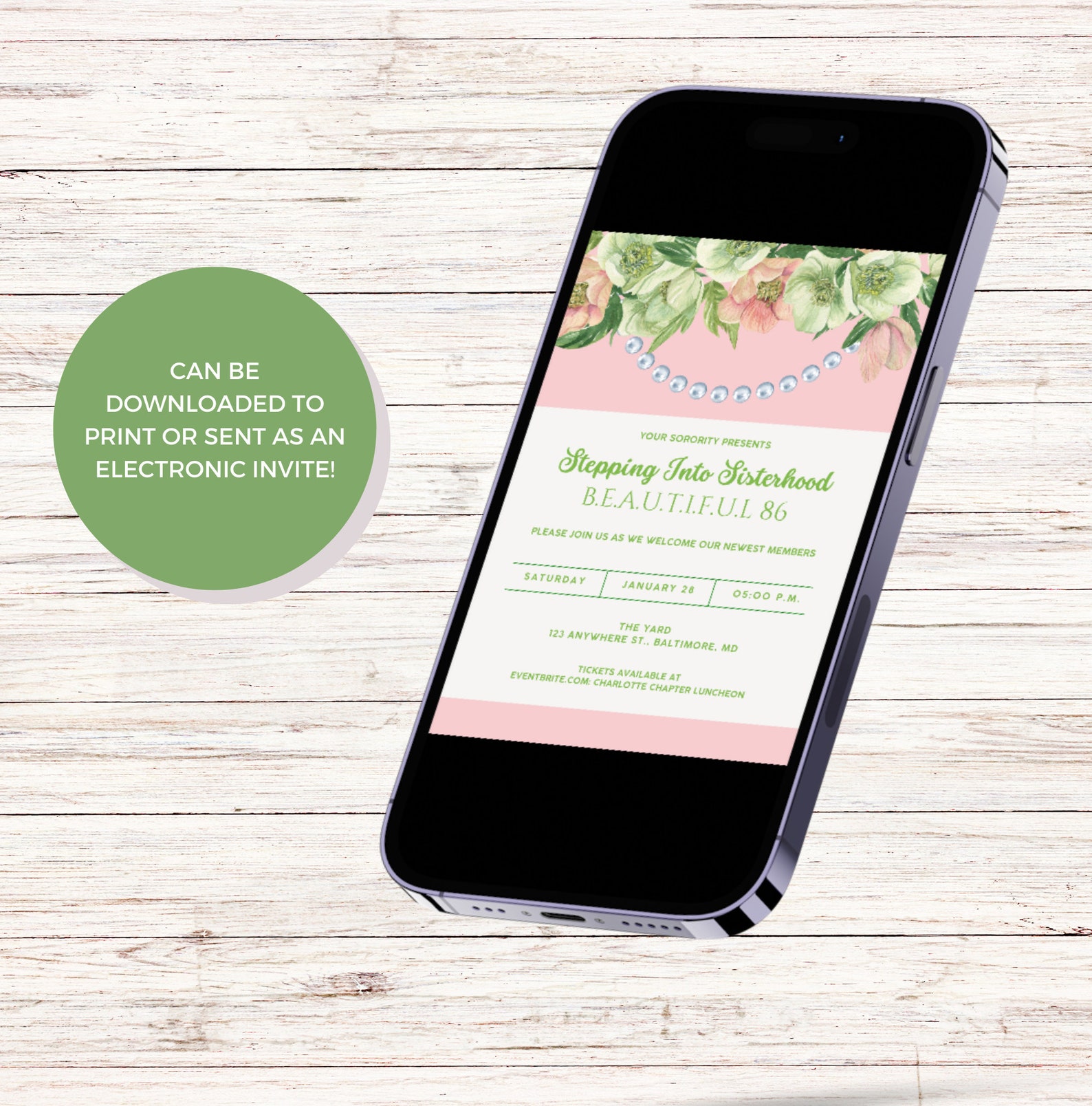 Sorority Flyer, Probate Invite, Sorority Party Flyer, Alpha Kappa ...