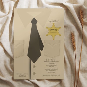Sheriff Party Invitation Template: Graduation, Retirement, Promotion ...