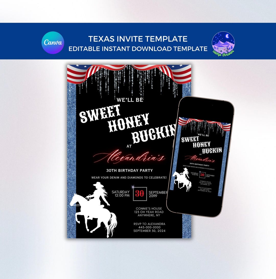 Cowboy Carter Party Invite: Hoedown Bachelorette, Last Rodeo Template ...